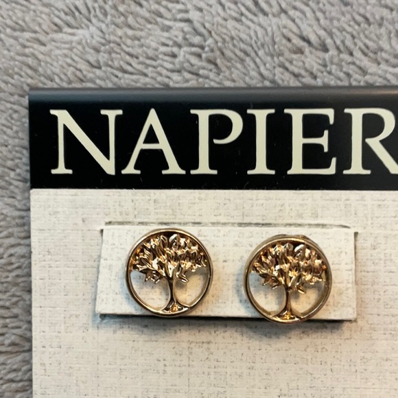 Napier | Jewelry | Gold Posts With Tree Of Life | Poshmark